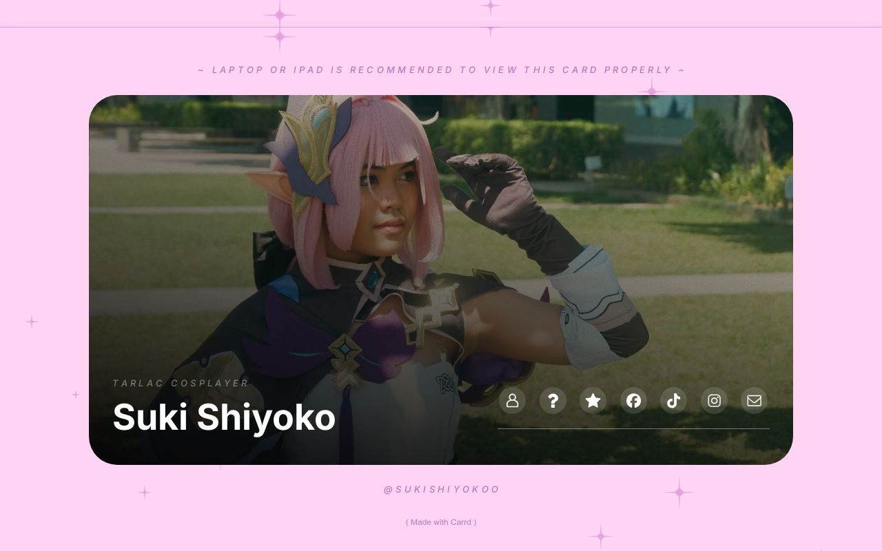 Suki Shiyoko's Card!